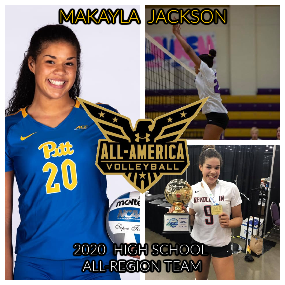 Makayla Jackson named to the All-American High School All-Region Team - Revolution Volleyball